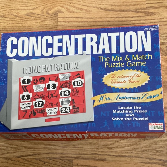 Toys | Vintage Concentration 4th Anniversary Board Game Euc | Poshmark